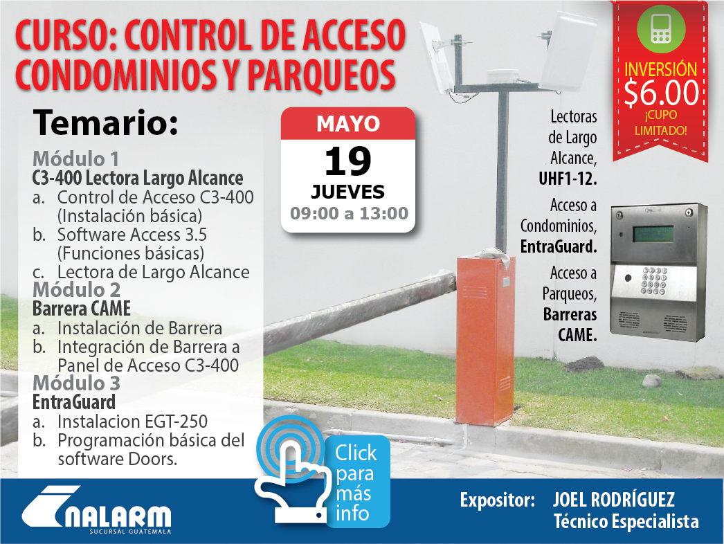 Control de Acceso Condominios y Parqueos - Inalarm Online